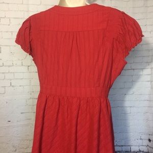 Fossil | Dresses | Fossil Red Linen Dress | Poshmark